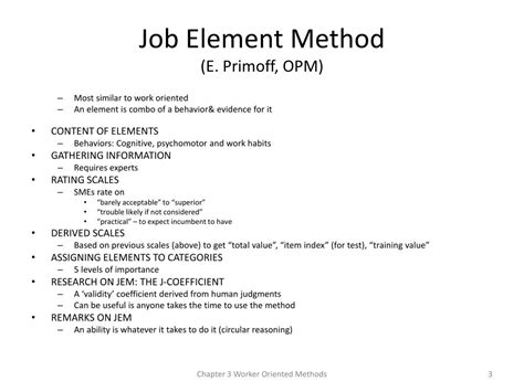 Ppt Chapter 3 Worker Oriented Methods Powerpoint Presentation Free