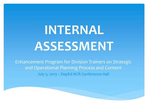 Ppt Internal Assessment Powerpoint Presentation Free Download Id