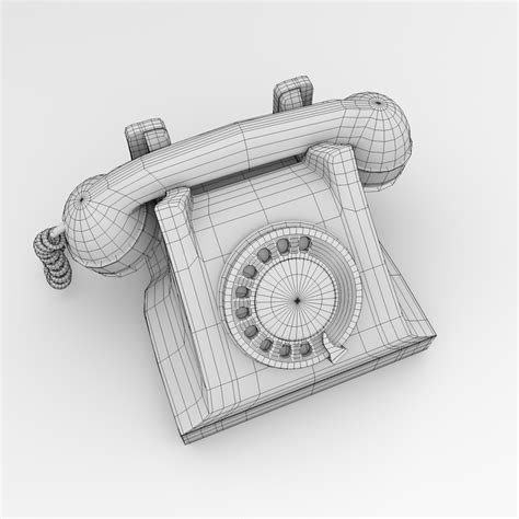 Rotary Phone 3d Model 3ds Fbx Blend Dae