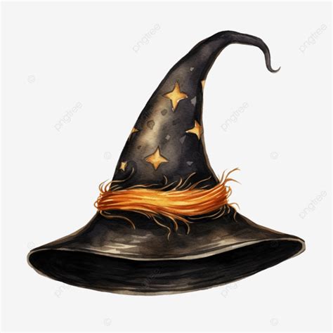 かわいい魔女の帽子ハロウィーンの水彩クリップアートイラスト素材透過、pngフリー画像ダウンロード Pngtree