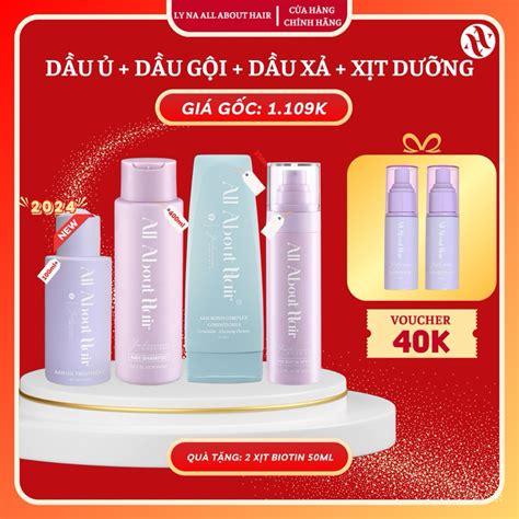 Tặng 2 Xịt 50ml Combo 4sp Dầu Ủ Dầu Gội Dầu Xả Xịt Dưỡng All