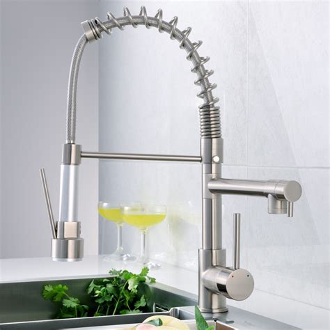 Sanlingo Design Küchen Gastrobrause Armatur Spülbecken Spiral Edelstahl