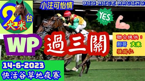 香港賽馬 Wp 過三關 14 6 2023 快活谷草地夜賽 第1、2及6場 強國仁、胆哥、大米 聯合提供 Youtube
