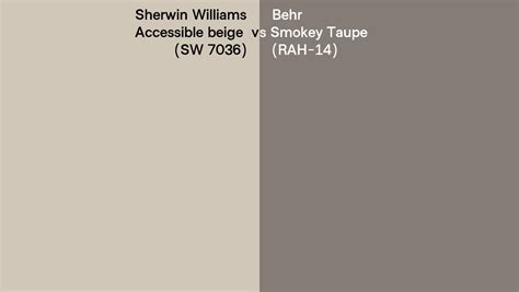 Sherwin Williams Accessible Beige Sw 7036 Vs Behr Smokey Taupe Rah