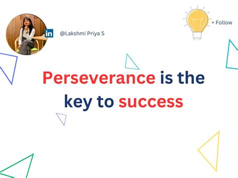 Lakshmi Priya S On Linkedin Perseverance Success Personalinsights