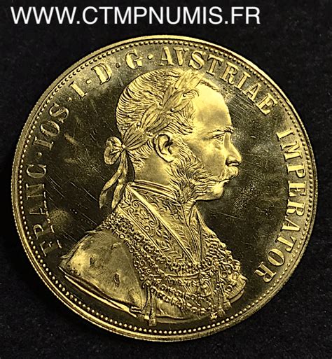 AUTRICHE 4 DUCATS OR FRANCOIS JOSEPH 1915 SPL REFRAPPE CTMP NUMIS