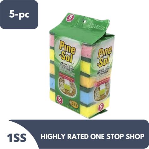 Pine Sol Heavy Duty Sponge With Scrubber 5 Pack Lazada Ph