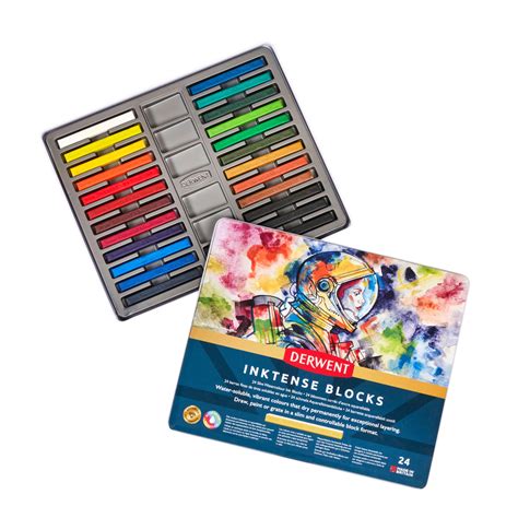 Derwent Inktense Blocks Metal Tin Sets