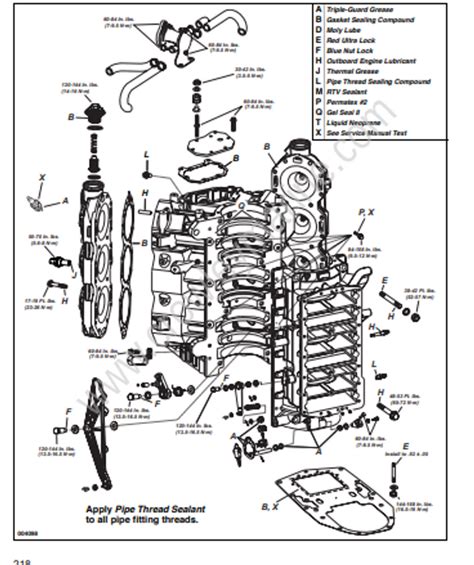 Service Manual 200 300 HP E TEC Powerhead Service Chart Crowley Marine