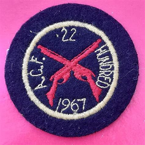 Army Cadet Force 1967 22 Shooting Cloth Badge Steady The Buffs