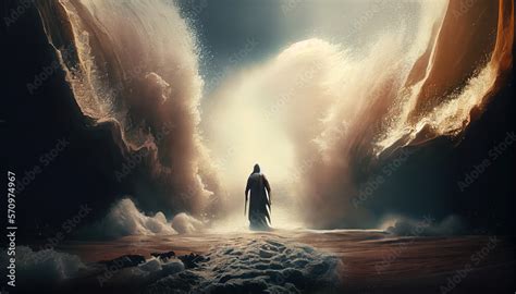Moses Parting The Red Sea Old Testament Dramatic Religions