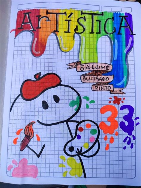 ARTÍSTICA Marcación de cuadernos Notebook art Dibujitos sencillos