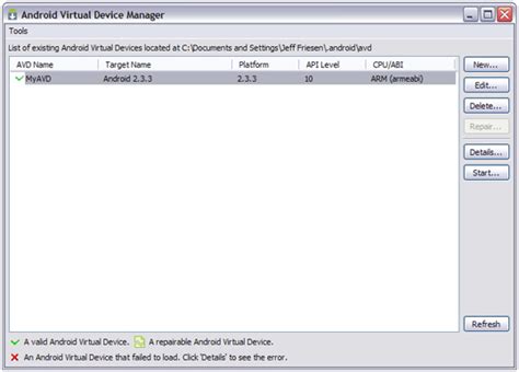 Beginning Android Launching The Android Virtual Device SitePoint
