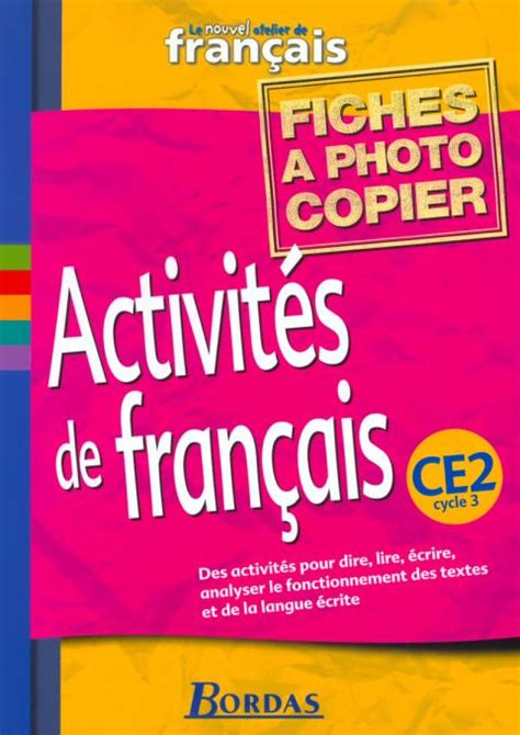 Le Nouvel Atelier De Français Bordas éditeur