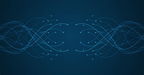 Technologie De Lia Concept Dintelligence Artificielle Lignes Bleues Et