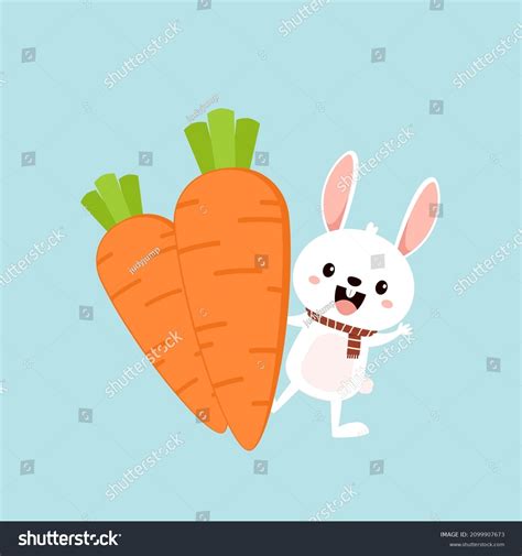 Rabbit Character Design Cute White Bunny Stock Vector Royalty Free