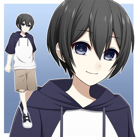 パーカーを着た少年【表情差分10種＋シルエット2種】 立ち絵素材販売中【廣瀬ふぶき】 Booth