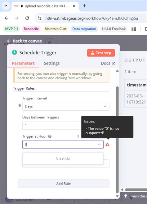 What Issue With Trigger At Hour In Schedule Node Ver 1831