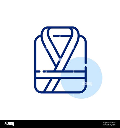 Bathrobe Luxury Hotel Dressing Gown Pixel Perfect Editable Stroke Line Icon Stock Vector Image
