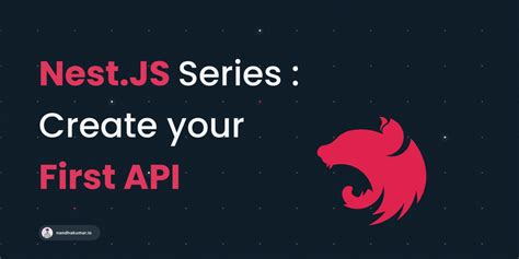 Nest JS Tutorial Create Your First API DEV Community