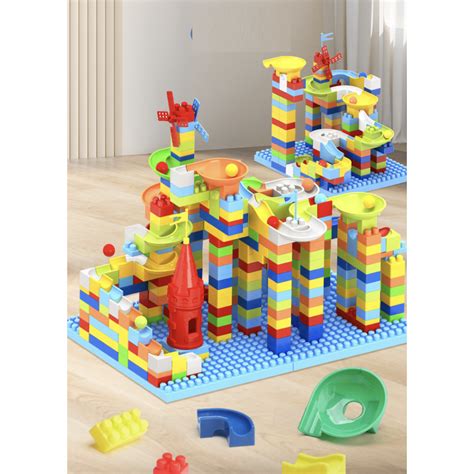 Building Lego Block With Marble Run 377 Pieces Boardgames And Puzzles