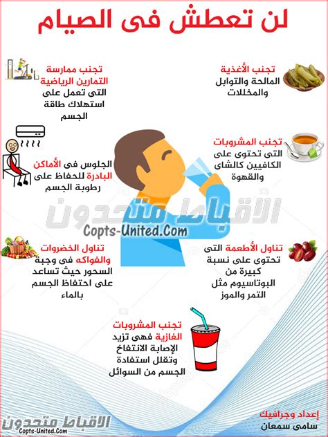 الأقباط متحدون نصائح لكى لا تعطش فى الصيام انفوجرافيك