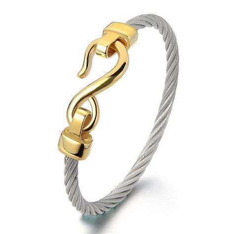 Stainless Steel Infinity Love Bangle Bracelet For Women And Girls