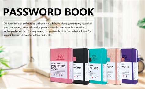 Xplnbo Password Book With Alphabetical Tabs Hardcover Password Keeper Notebooks