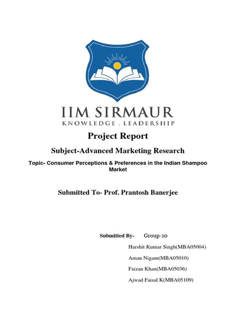 Amr Project Report Pdf Questionnaire Focus Group
