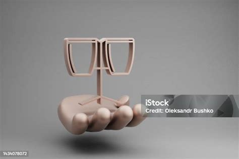아름다운 추상적 인 삽화 골든 핸드 홀딩 뮤지컬 두 봉고 심볼 아이콘 회색 배경에 3d 렌더링 그림 디자인의 배경 패턴 0명에
