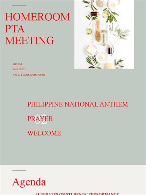Homeroom Pta Meeting Pdf
