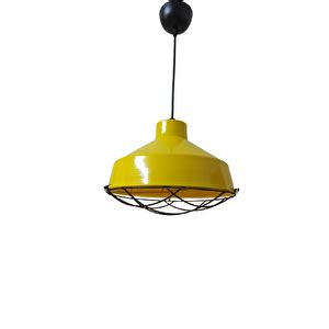 Rsylight Rys Retro Metal Sarı Kafesli Dekoratif Tekli Kafe Mutfak