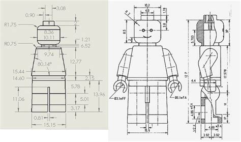Minifigure Schematics Lego Projects Mini Figures Lego Head
