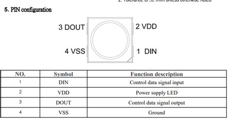 Trouble With Sk6812 Mini Leds Datasheet Pinout Not Matching Behaviour