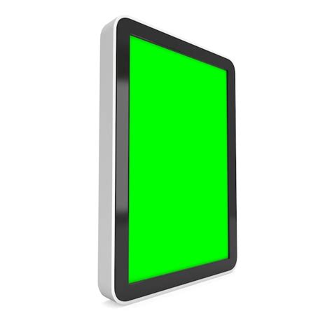 Premium Photo Tablet Pc Computer With Green Screen Chroma Key
