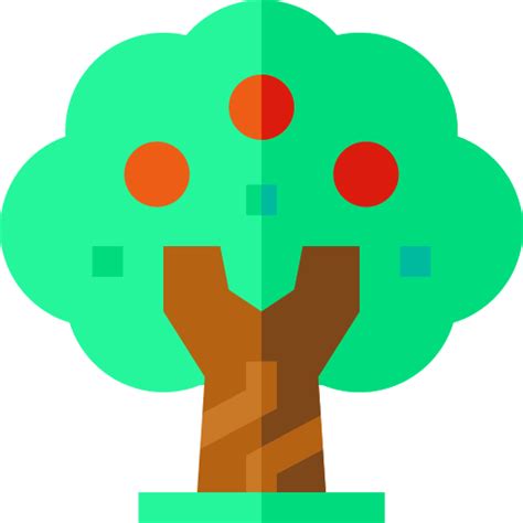 Apple Tree Basic Straight Flat Icon