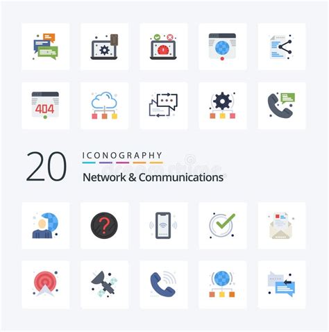 20 Network And Communications Flat Color Icon Pack Like Acknowledge