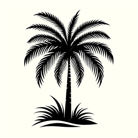 Palm Tree Silhouette Vector Illustration Premium Ai Generated Vector