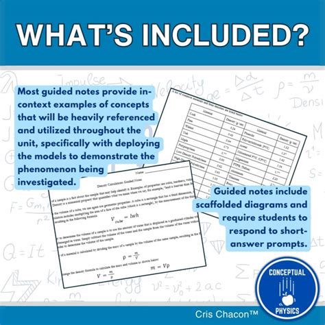 01 Calculating Density Guided Notes I Conceptual Physics Tpt