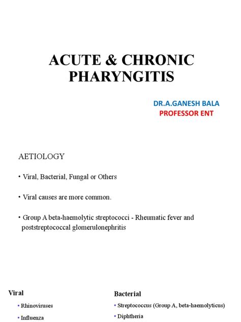 Acute And Chronic Pharyngitis Pdf