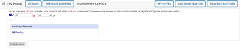 Solved Points OSUNIPHYS P Answers To This Chegg