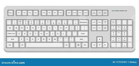 Qwerty Keyboard Layout Buttons And Keys With Characters Of Latin