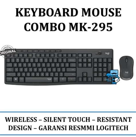Promo Logitech Combo Mk 295 Mk 295 Keyoard Mouse Wireless Diskon 33