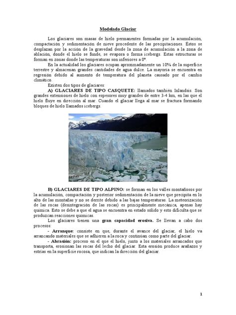 Modelado Glaciar Pdf Glaciar Ciencias De La Tierra
