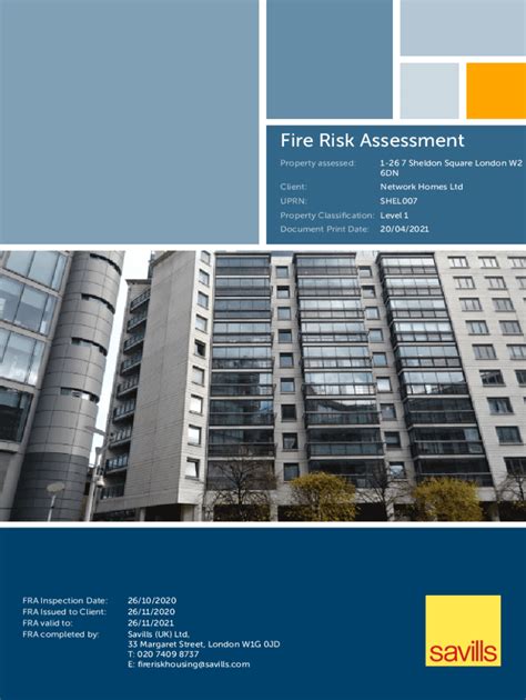 Fillable Online Fire Risk Assessment London And Fire Safety Inspection