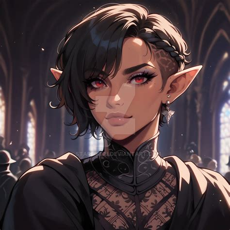 Dark Skinned Elf By Starfireai On Deviantart