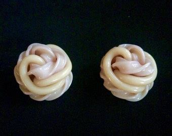 Items Similar To Amazing Peach And Cream Celluloid Buttons From The
