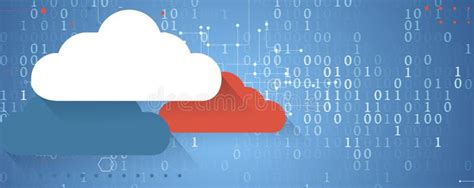 Cloud Technology Ransfer Digital Data On Circuit Board Stock