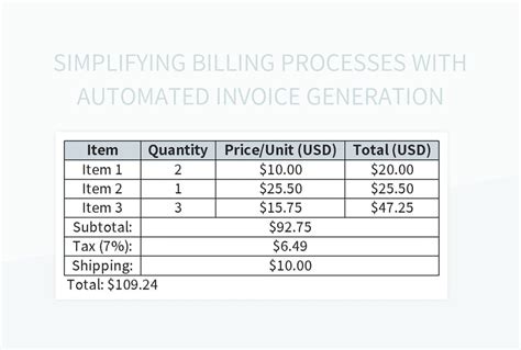 Free Automated Invoice Templates For Google Sheets And Microsoft Excel Slidesdocs