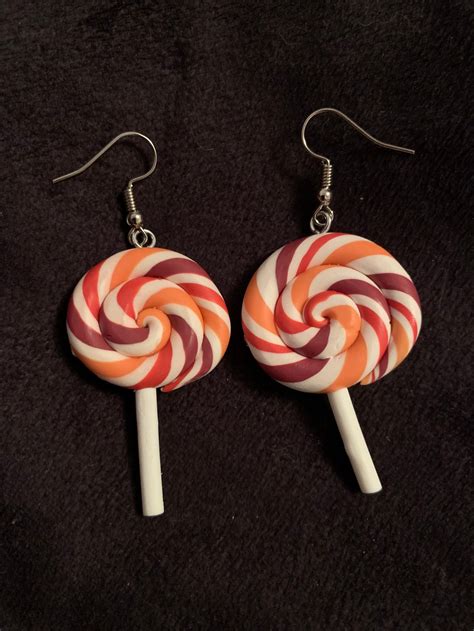Lollipop Novelty Earrings Raver Candy Jewelry Kawaii Foodie Etsy